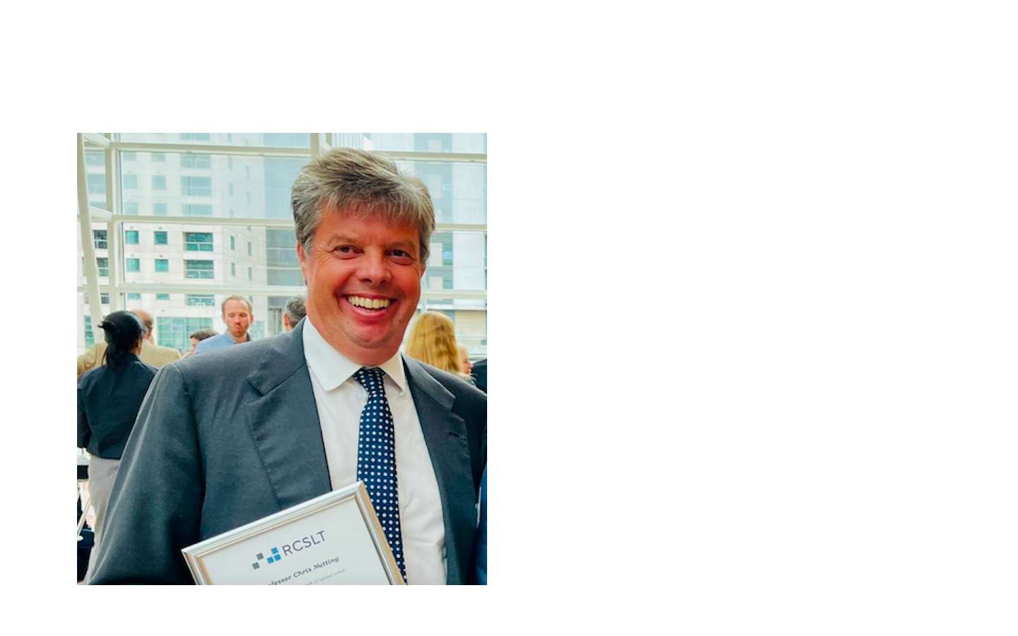 Honoured to be a jolly good Fellow! - Professor Chris Nutting Oncology